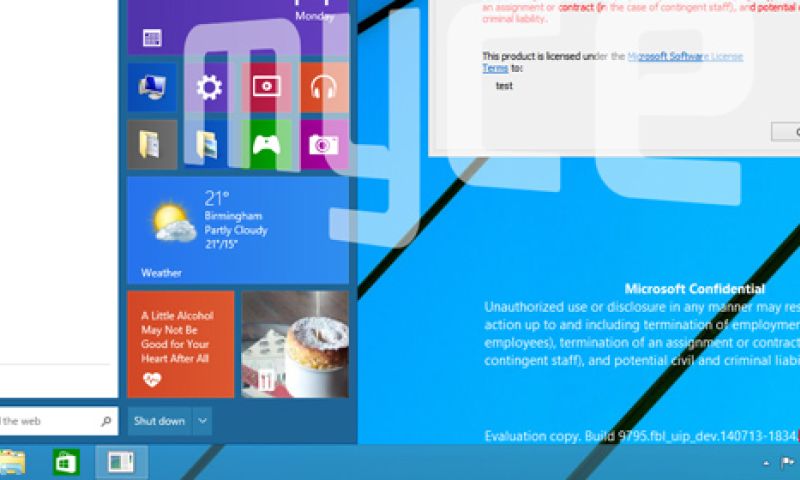Zo gaat het nieuwe startmenu in Windows 9 eruit zien - Bright